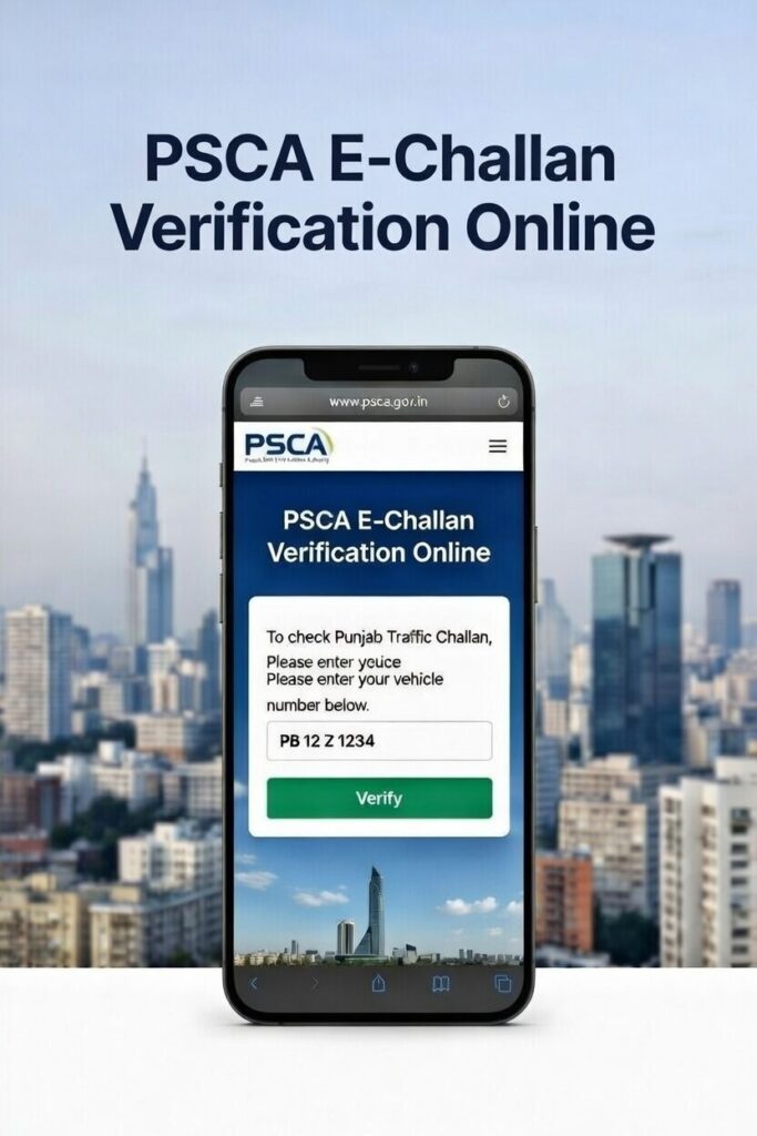 PSCA E-Challan Verification Online | Check Punjab Traffic Challan
